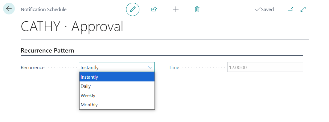 Set up notifications for approval users